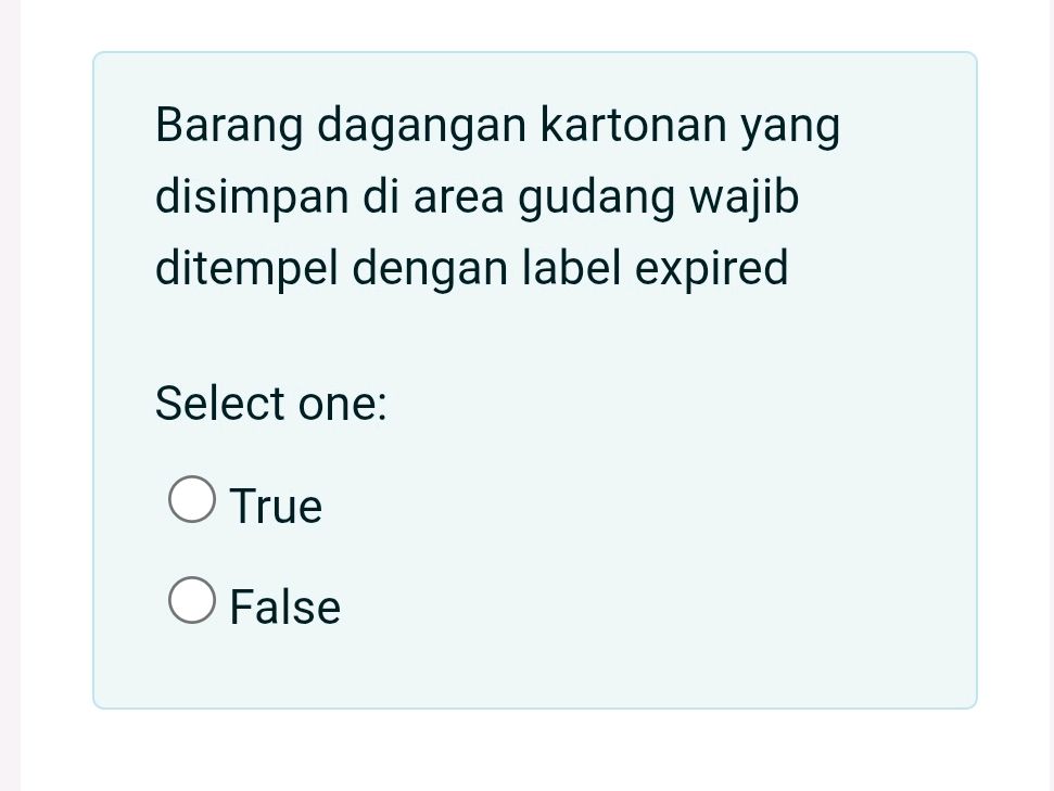 Barang dagangan kartonan yang disimpan di | StudyX