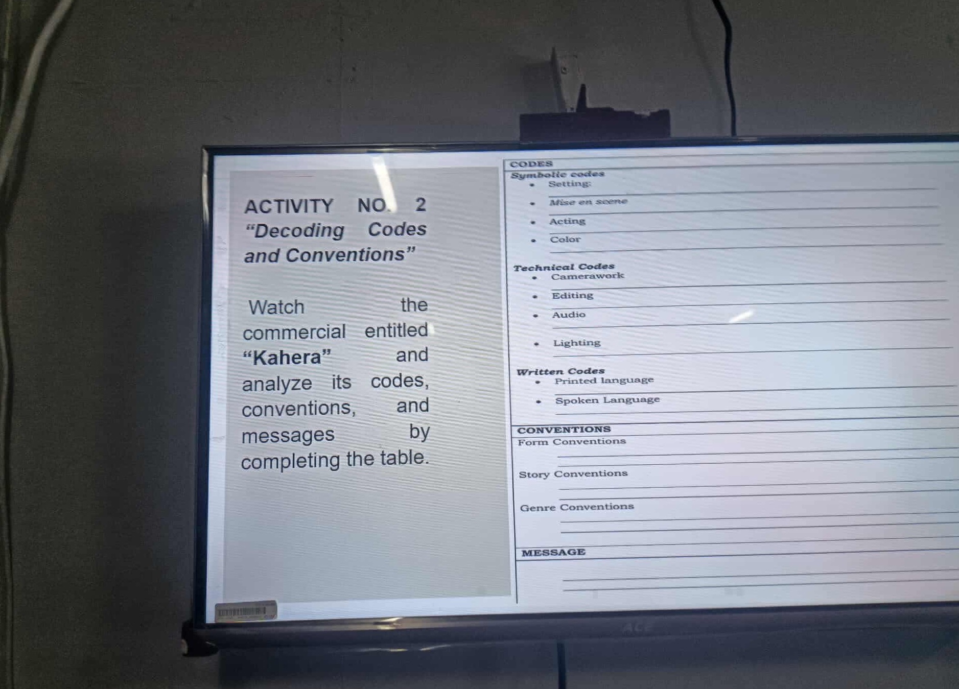 ACTIVITY NO. 2 "Decoding Codes and | StudyX