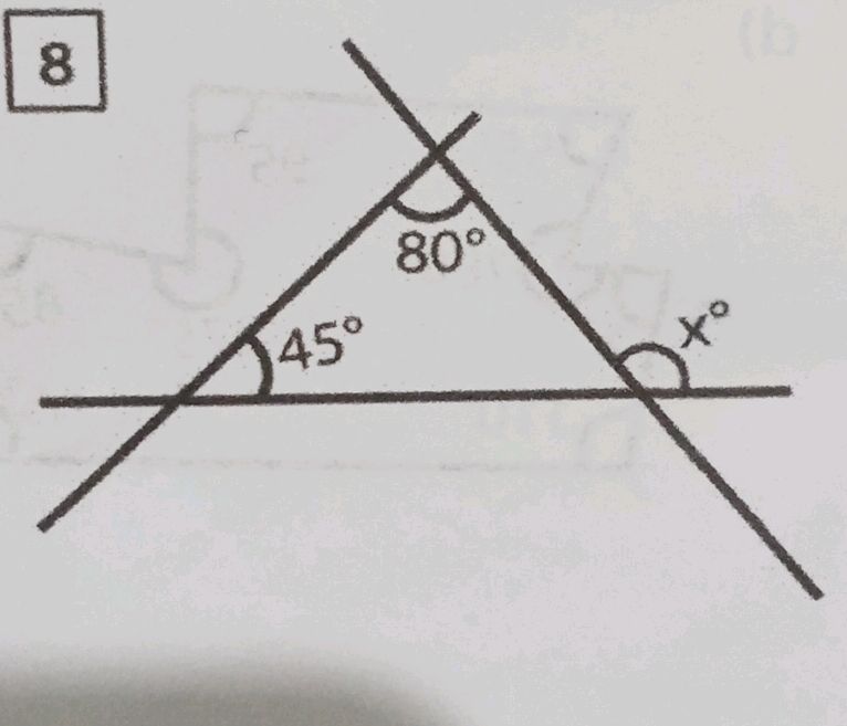 The image shows a diagram with angles