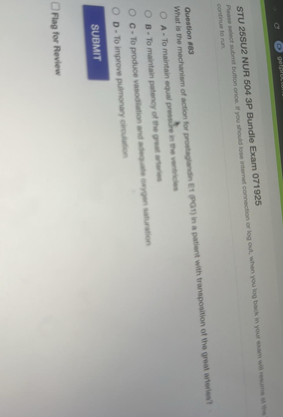 Question #83 What is the mechanism of action | StudyX