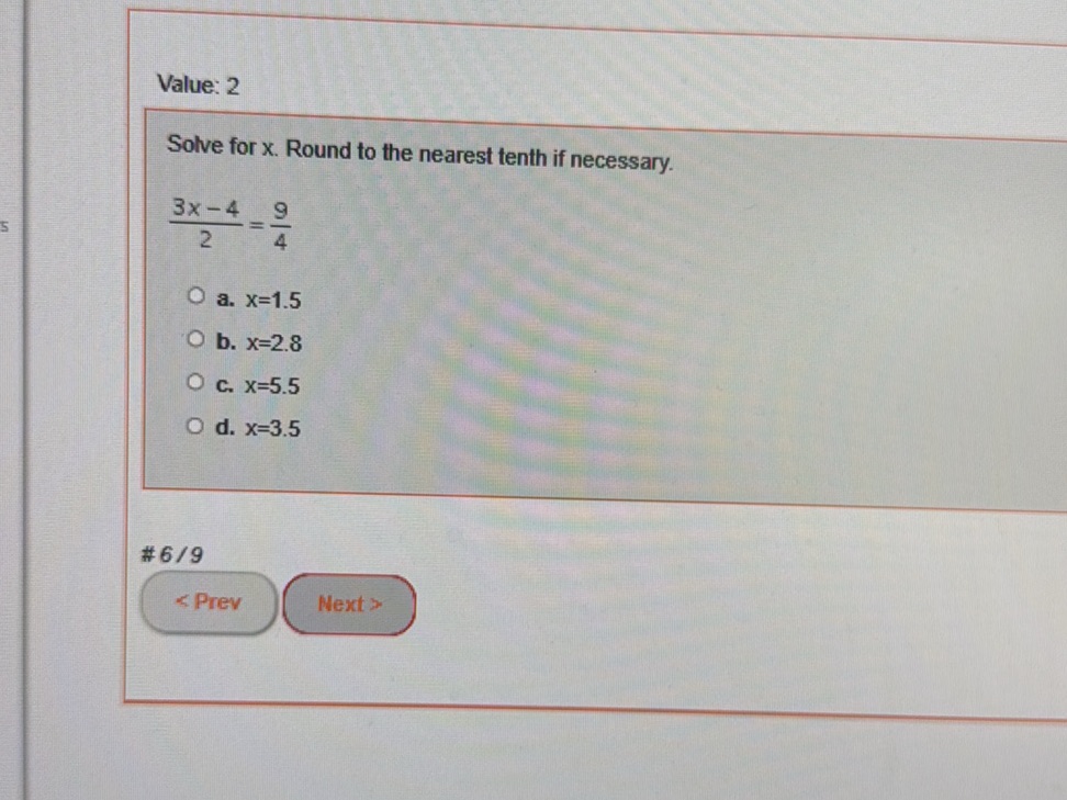 Solve for x. Round to the nearest tenth if | StudyX