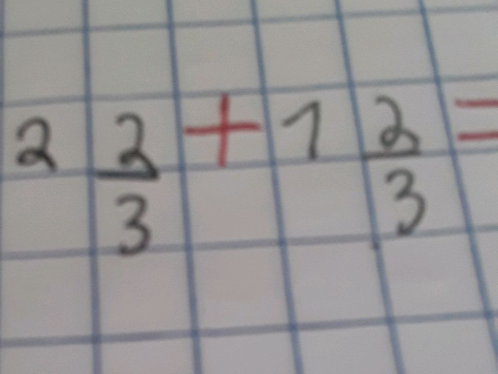 Adding Mixed Numbers: $2 2/3 + 1 2/3 | StudyX