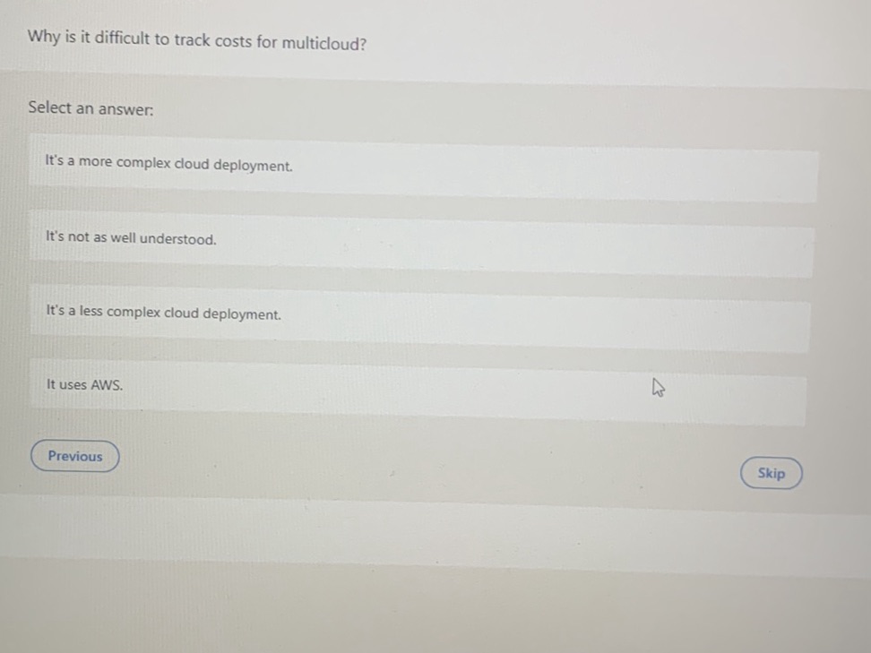 Why is it difficult to track costs for | StudyX