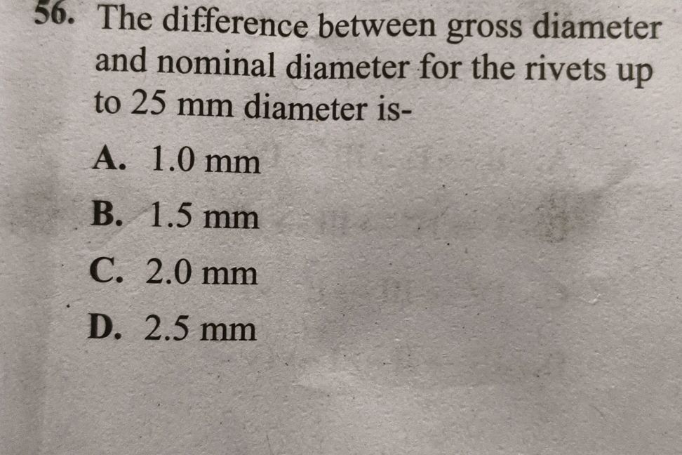 56. The difference between gross diameter | StudyX