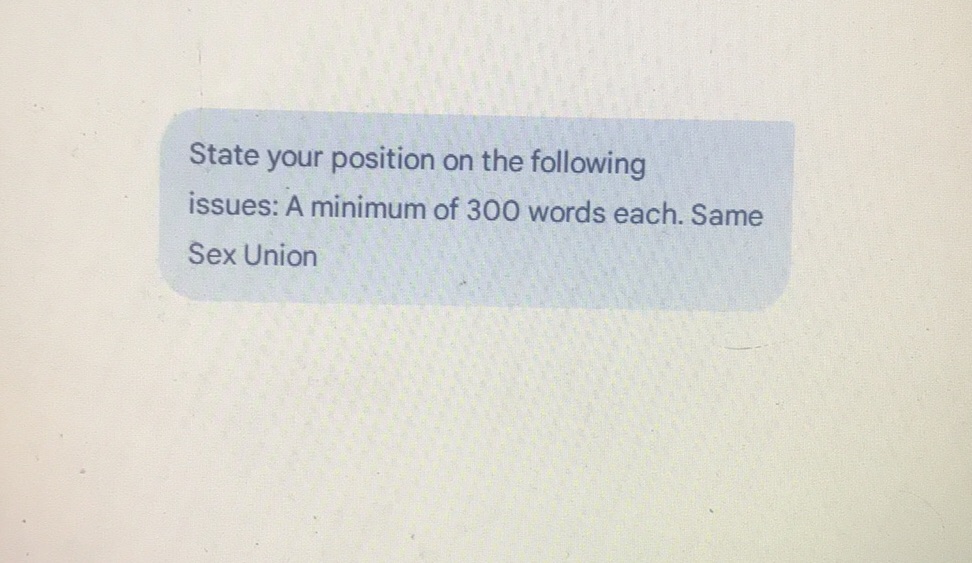 State your position on the following issues: | StudyX