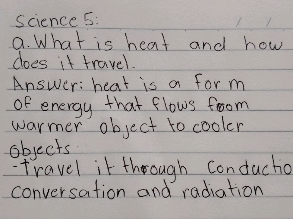 Science 5: a. What is heat and how does it | StudyX