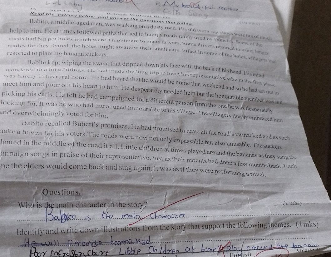 Who is the main character in the story? | StudyX