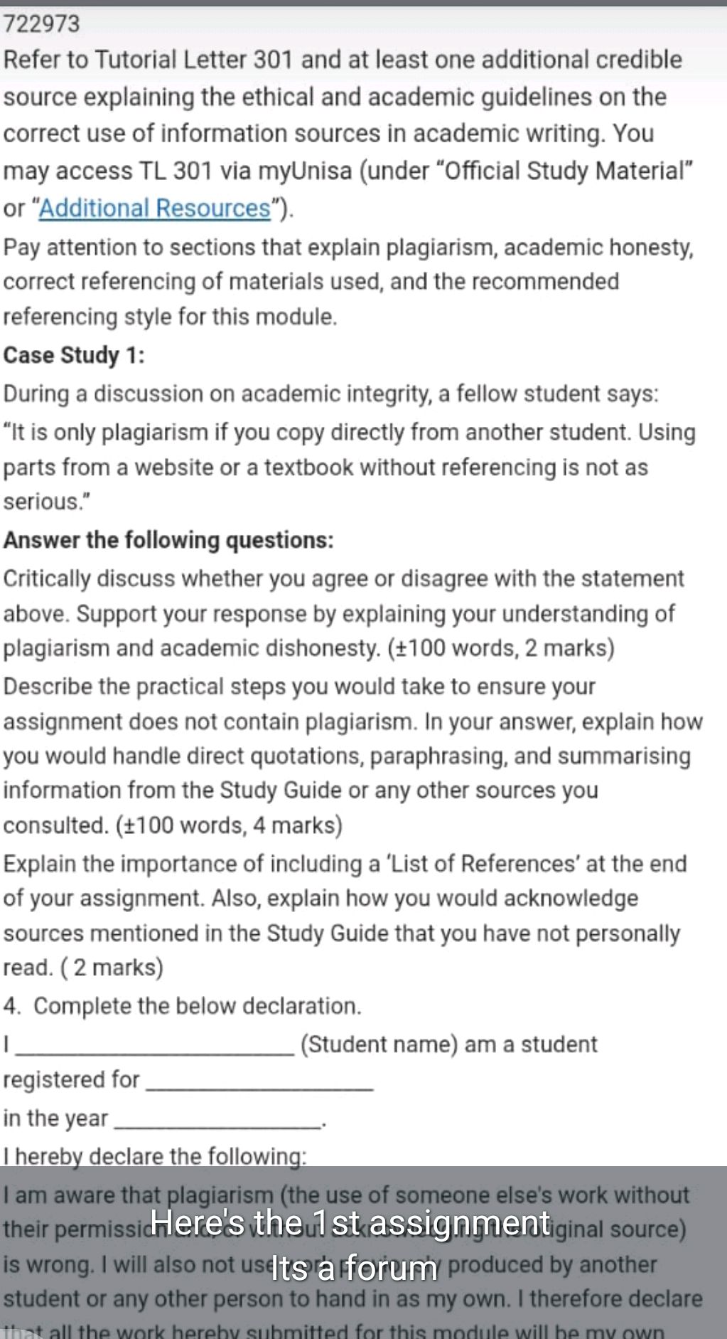 Refer to Tutorial Letter 301 and at least | StudyX