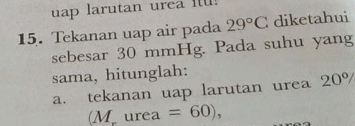 Tekanan uap air pada 29°C diketahui sebesar