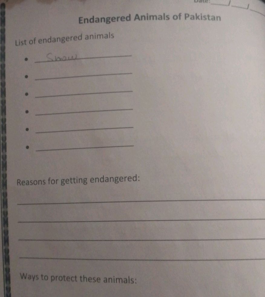 List of endangered animals Show Reasons for