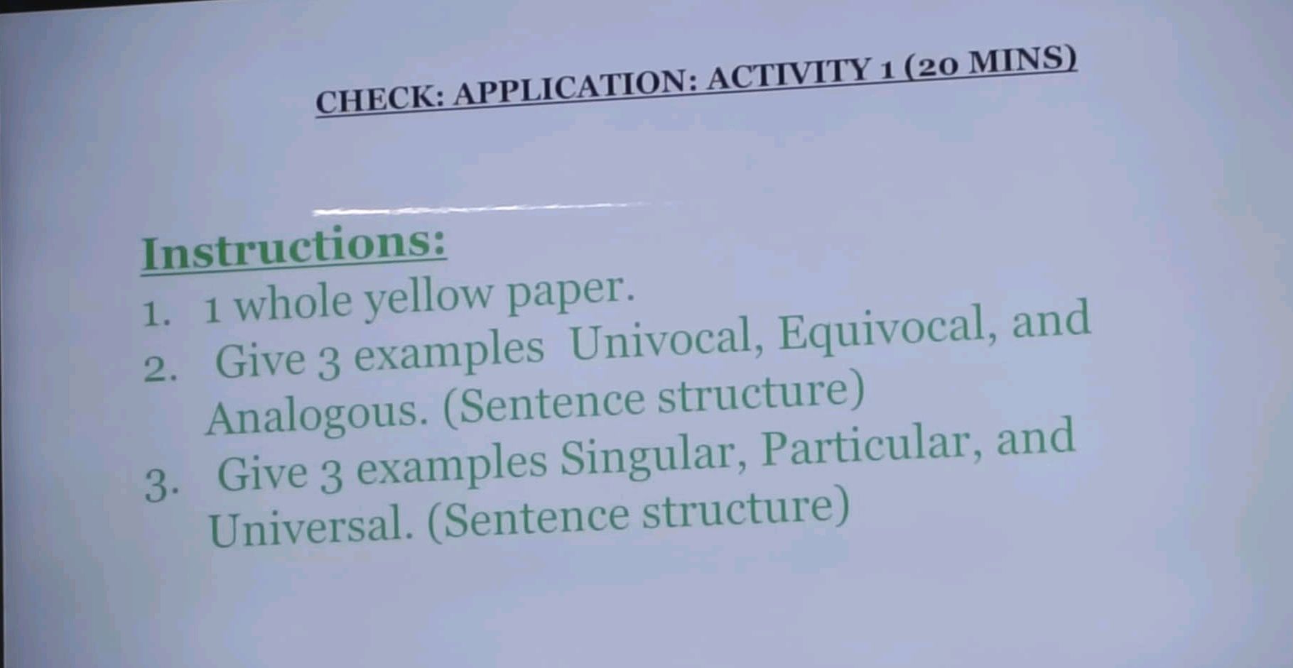 Instructions: 1. 1 whole yellow paper. 2. | StudyX