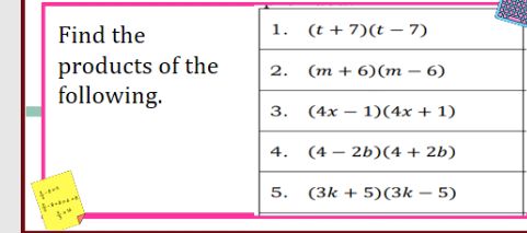 Find the products of the following. 1. | StudyX