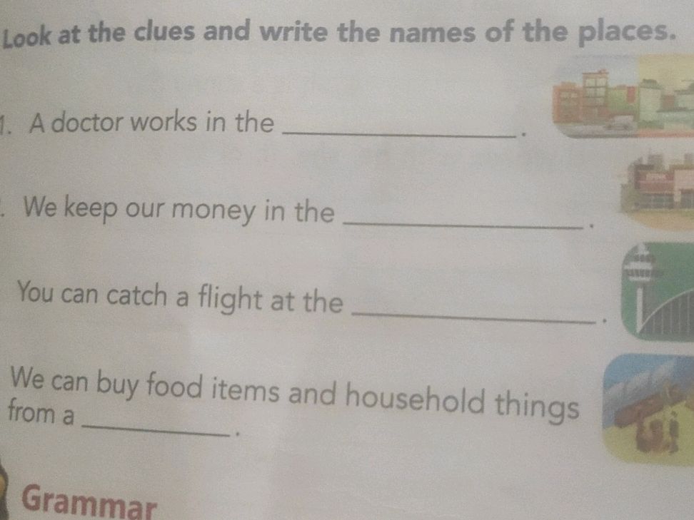 Look at the clues and write the names of the | StudyX