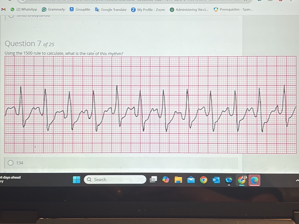 Using the 1500 rule to calculate, what is | StudyX