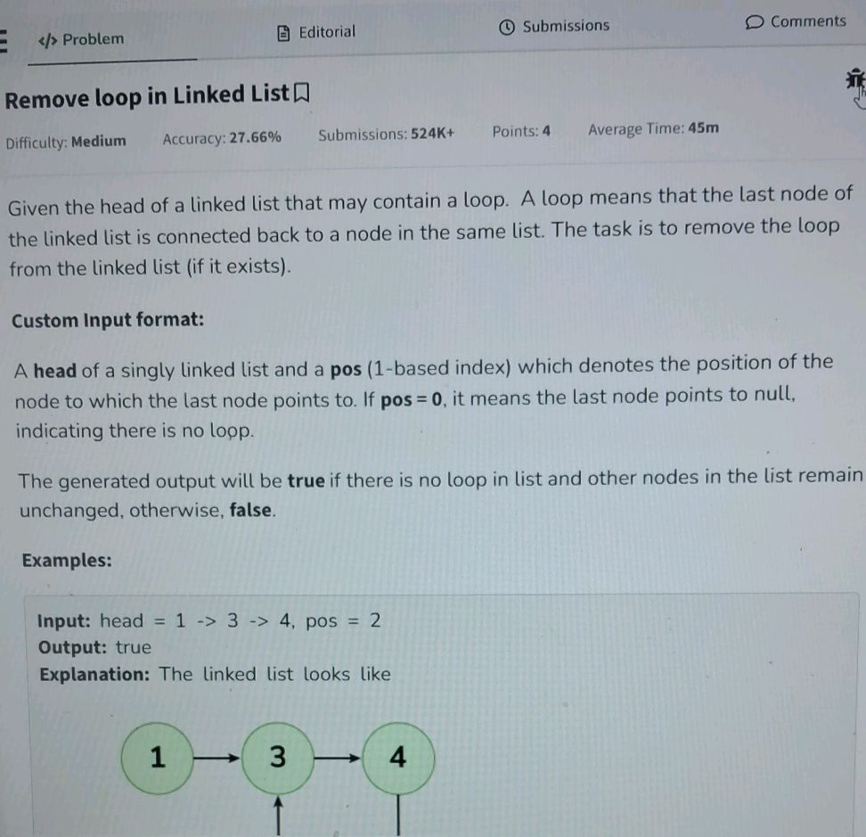 Given the head of a linked list that may | StudyX