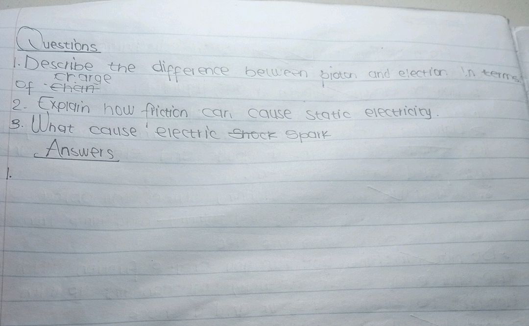 Questions 1. Describe the difference | StudyX