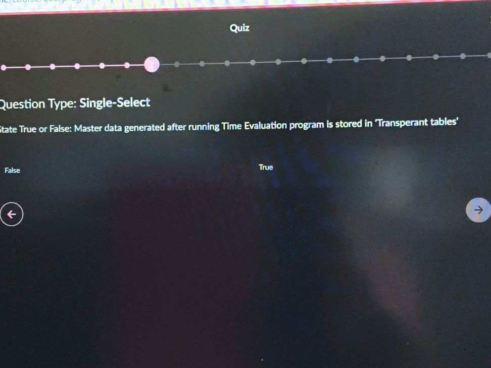 State True or False: Master data generated | StudyX