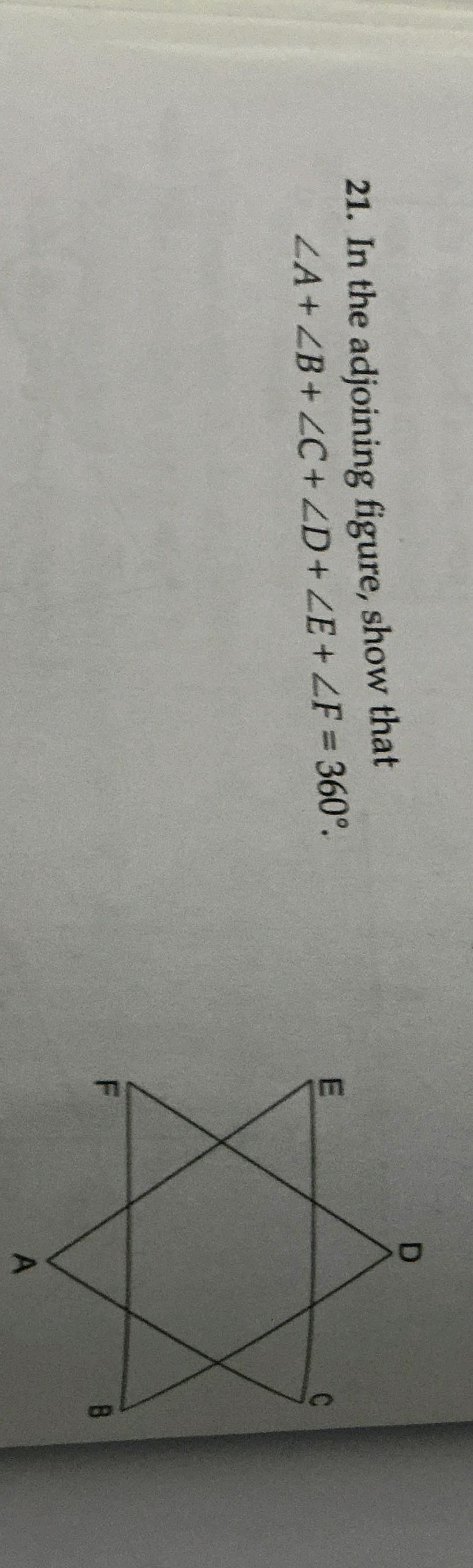 21. In the adjoining figure, show that $ A | StudyX