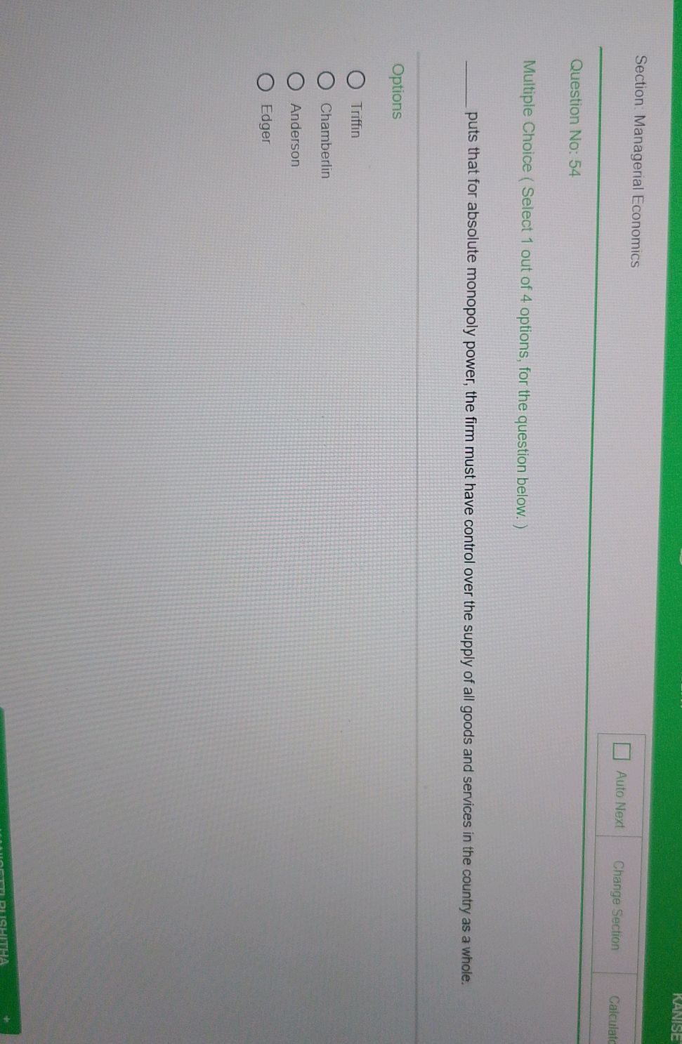 Question No: 54 Multiple Choice (Select 1 | StudyX