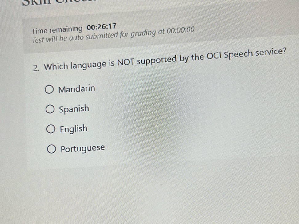 2. Which language is NOT supported by the | StudyX