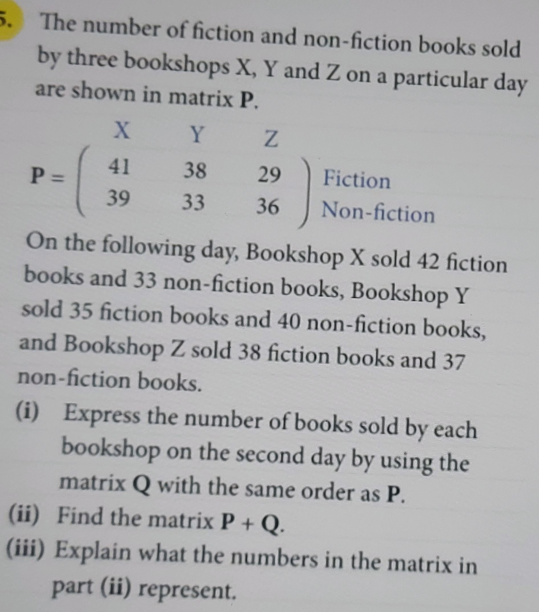 The number of fiction and non-fiction books | StudyX