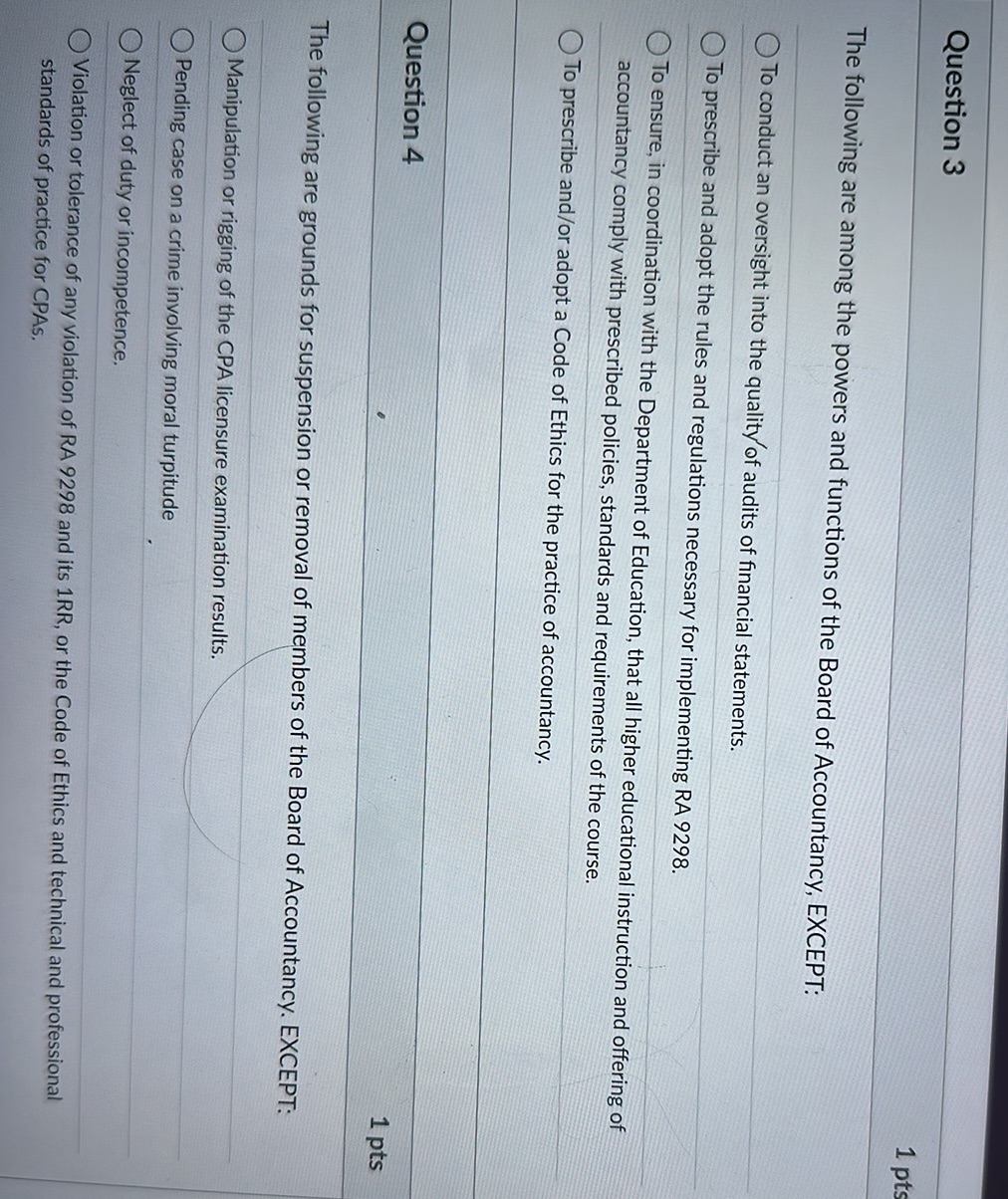 Question 3 The following are among the | StudyX