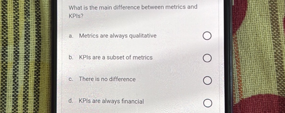 What is the main difference between metrics