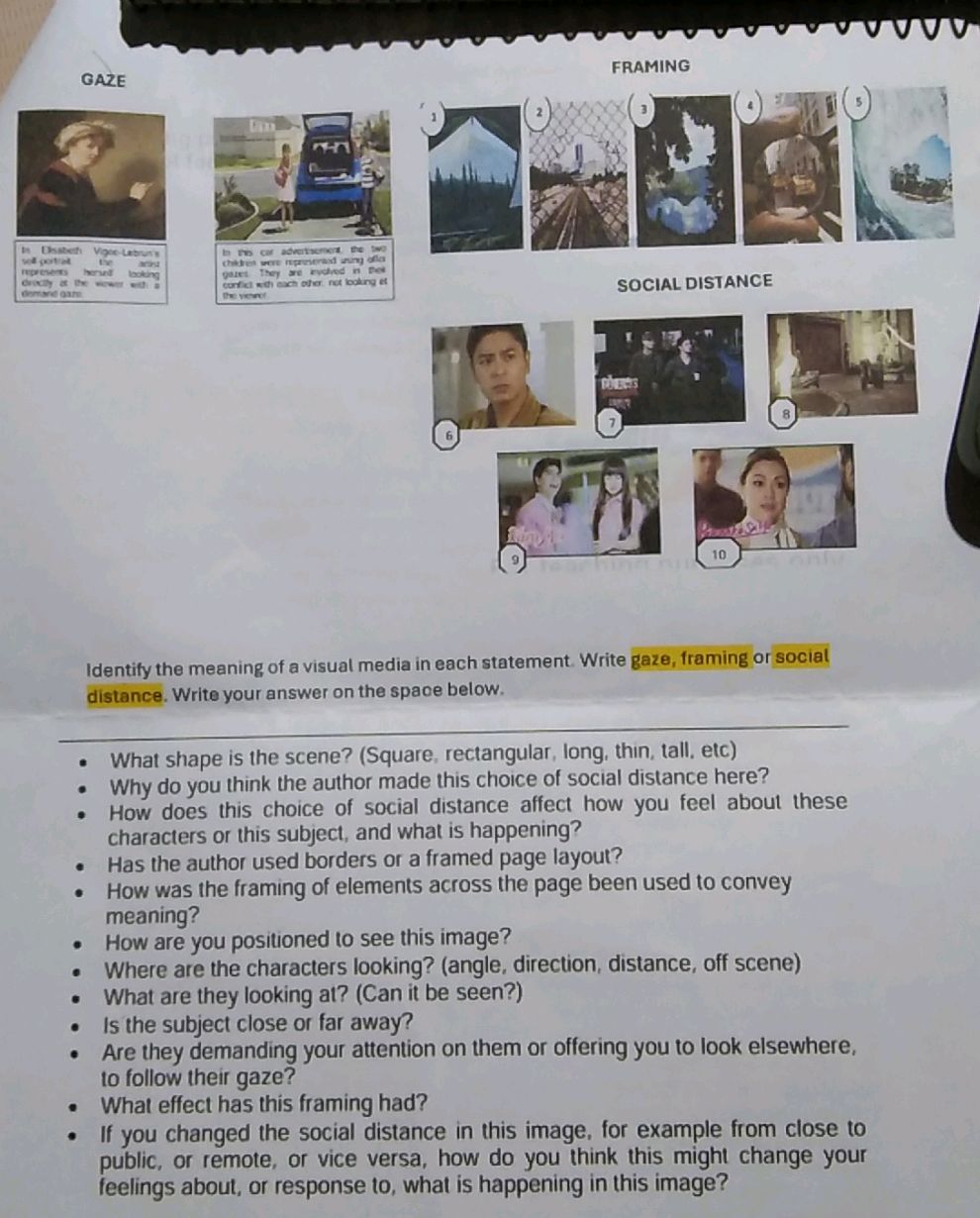 Identify the meaning of a visual media in