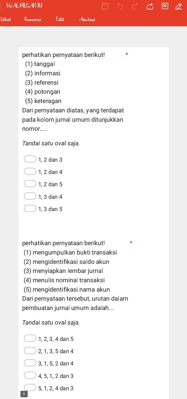perhatikan pernyataan berikut! (1) tanggal | StudyX