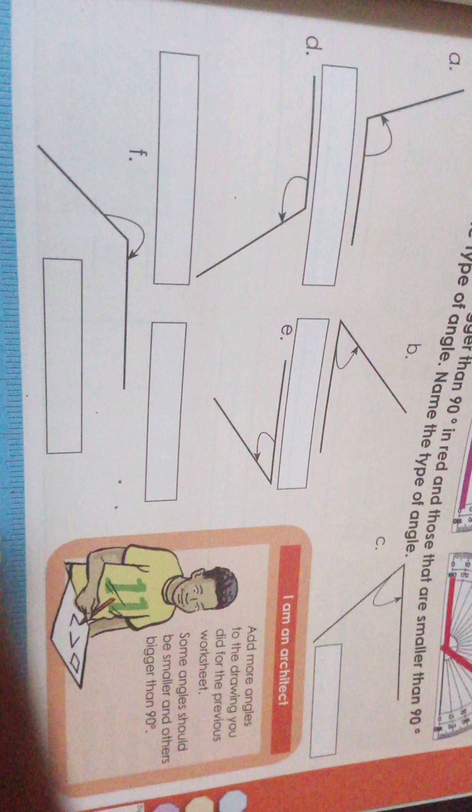 Type of angle. Name the type of angle. Add