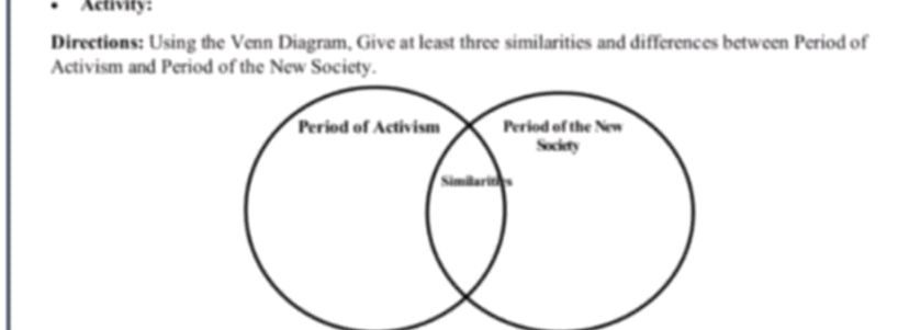 Directions: Using the Venn Diagram, Give at | StudyX