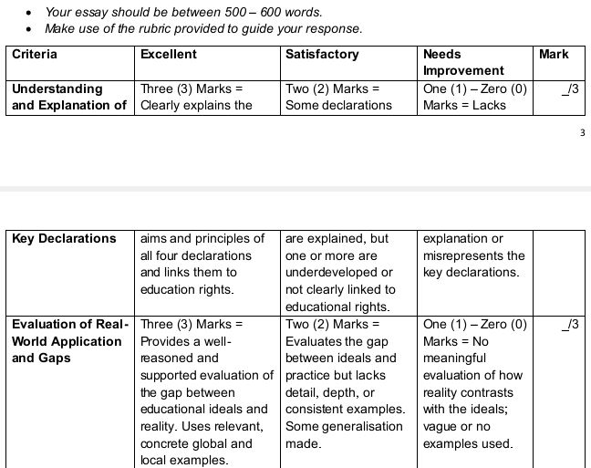Your essay should be between 500-600 words. | StudyX