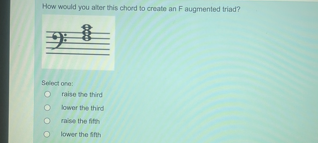 How would you alter this chord to create an | StudyX