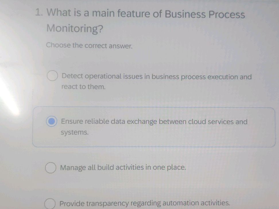 What is a main feature of Business Process