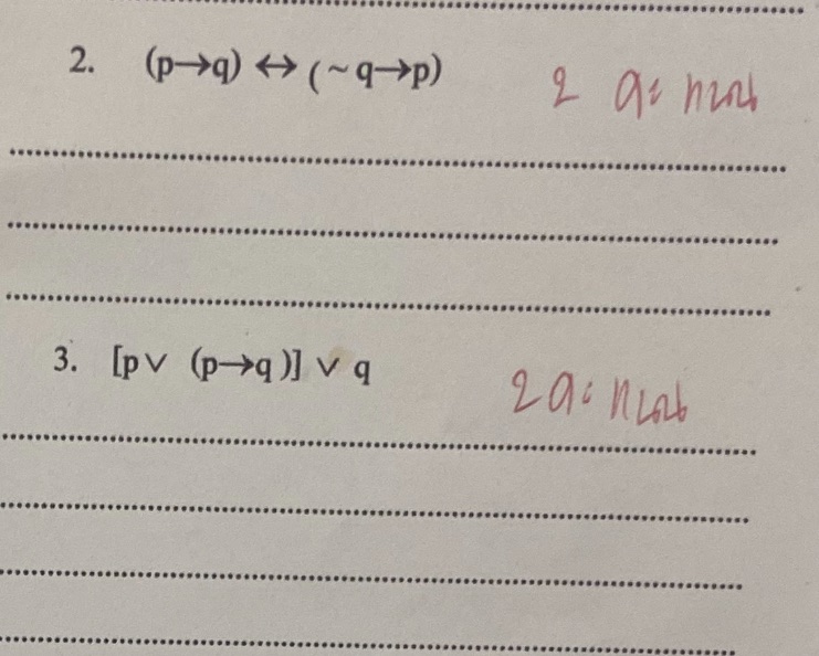 $(p q) ( q p)$ 3. $[p (p q)] q$ | StudyX