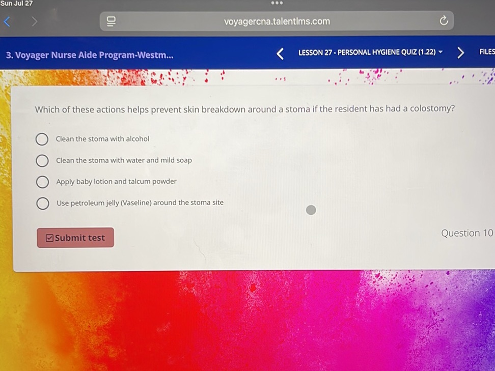 Which of these actions helps prevent skin | StudyX