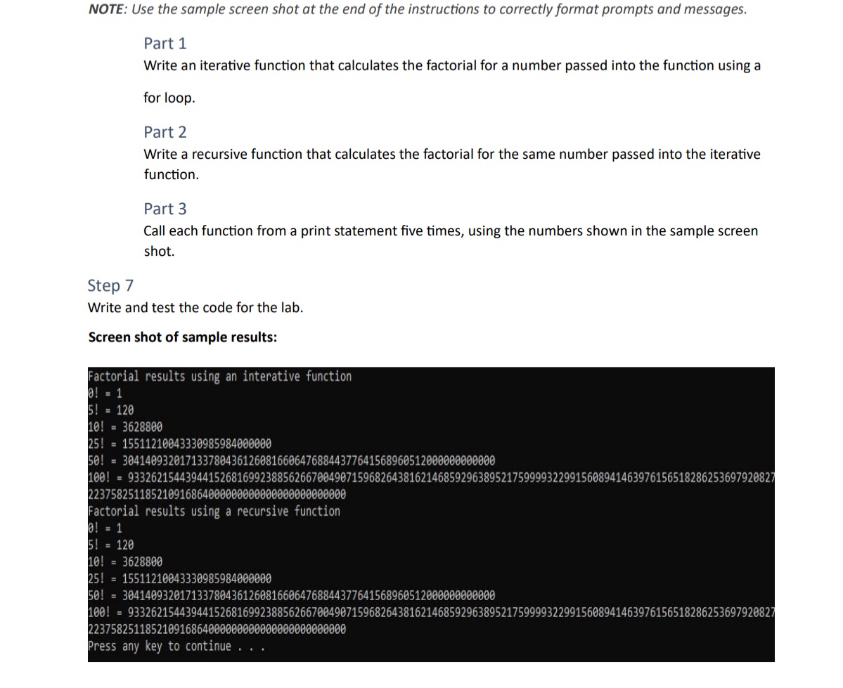Part 1 Write an iterative function that | StudyX