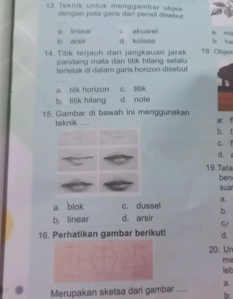 Teknik untuk menggambar objek dengan pola