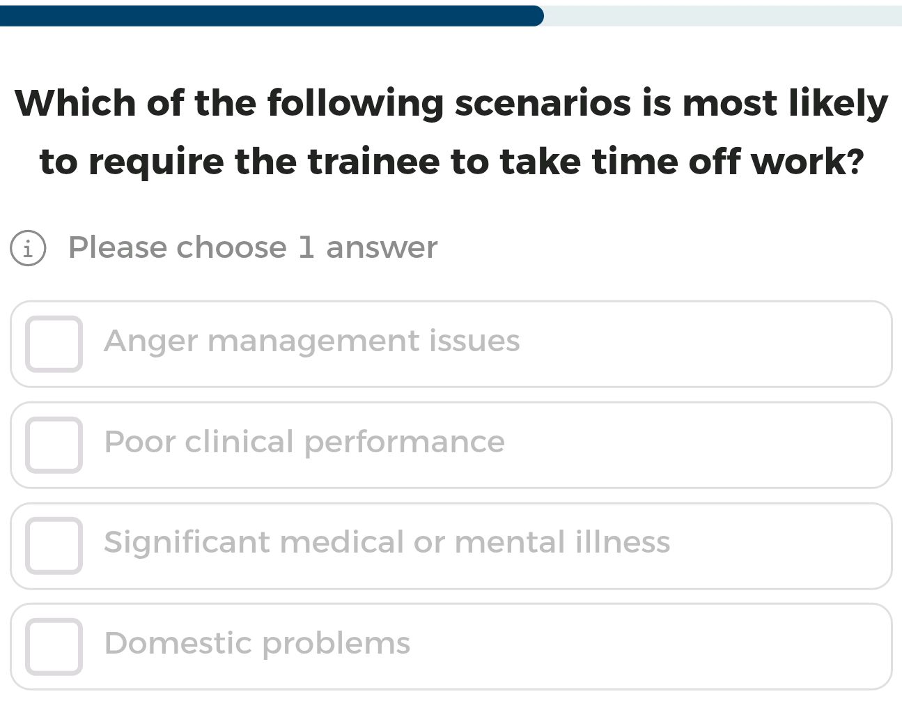 Which of the following scenarios is most | StudyX