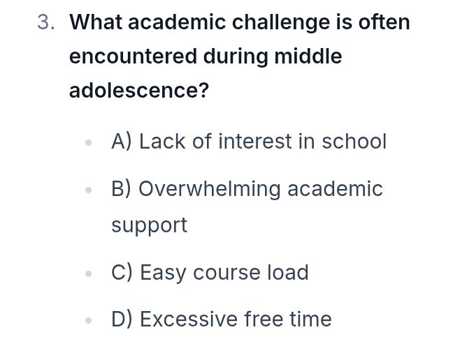 3. What academic challenge is often | StudyX