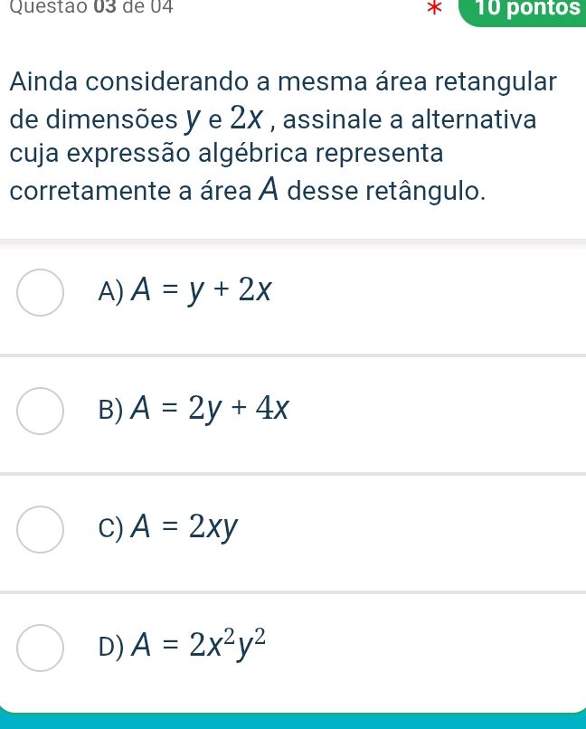 Ainda considerando a mesma área retangular | StudyX
