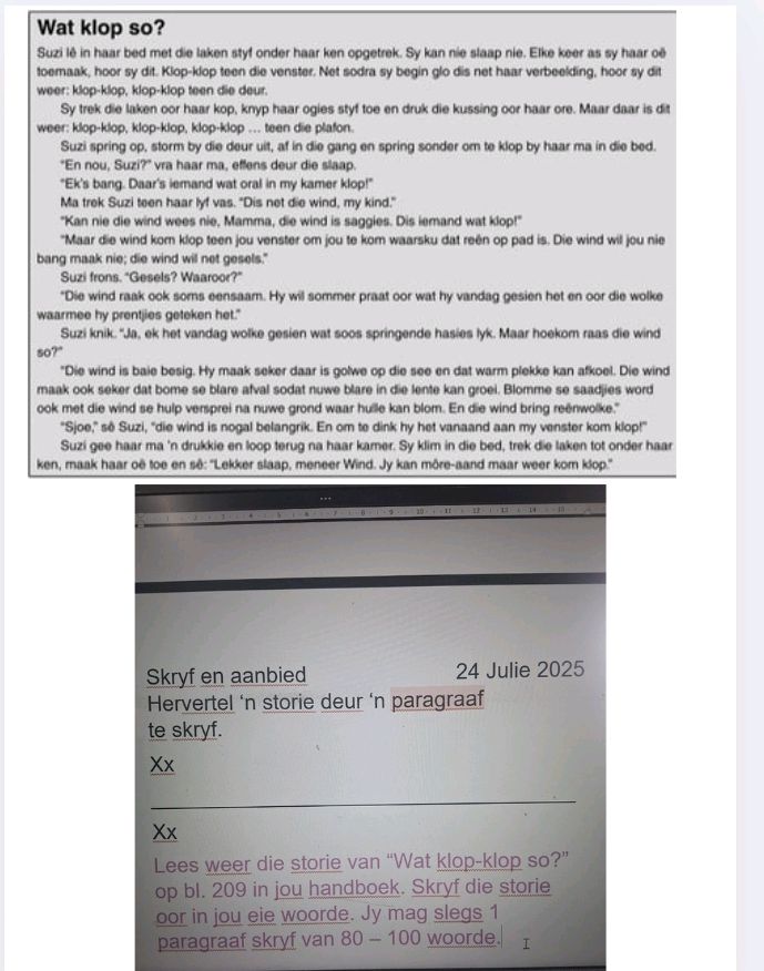 Lees weer die storie van "Wat klop-klop so?" | StudyX