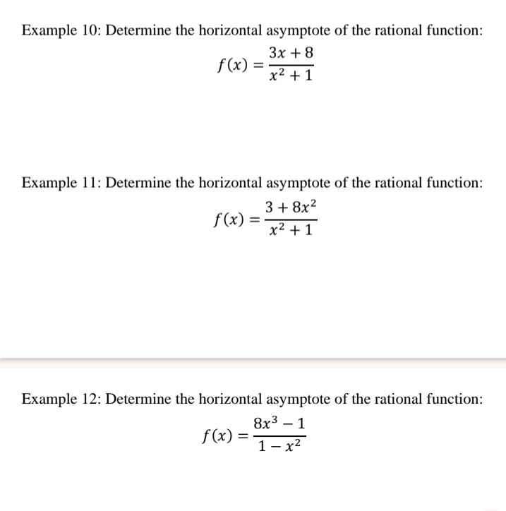 Example 10: Determine the horizontal
