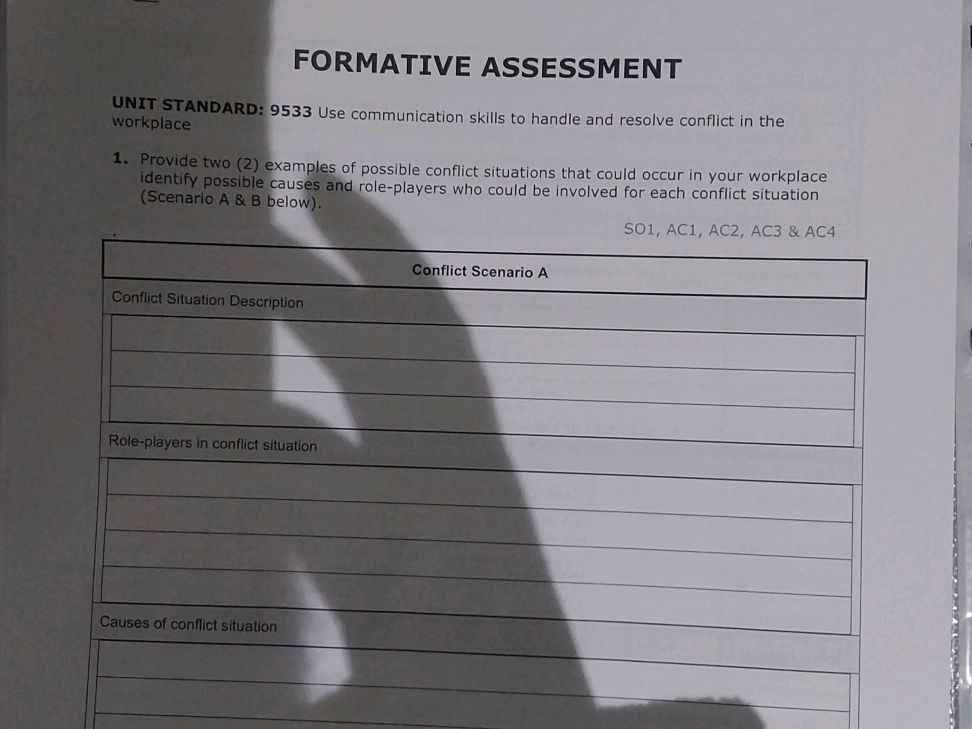 1. Provide two (2) examples of possible | StudyX