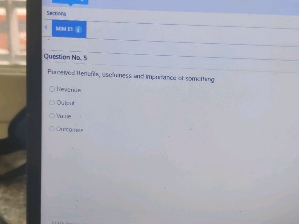 Question No. 5 Perceived Benefits, | StudyX