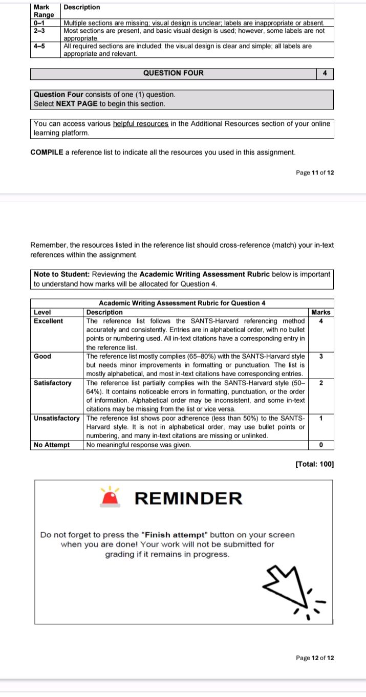 QUESTION FOUR Question Four consists of one | StudyX