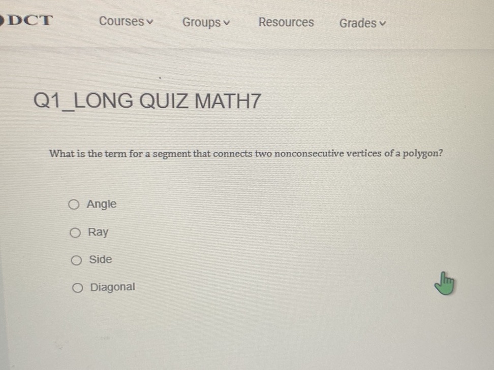 What is the term for a segment that connects | StudyX