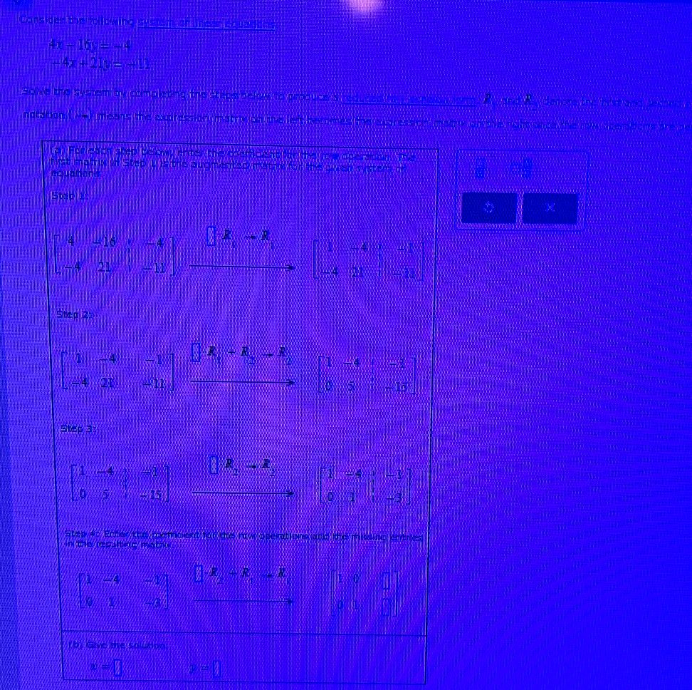 Consider the following system of linear | StudyX