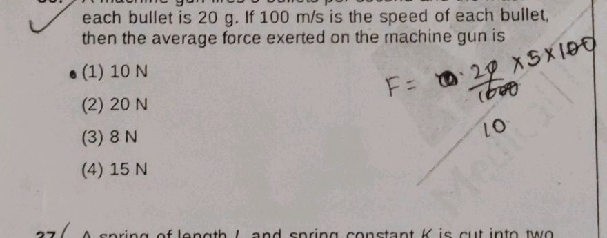 36. A machine gun fires 5 bullets per second | StudyX