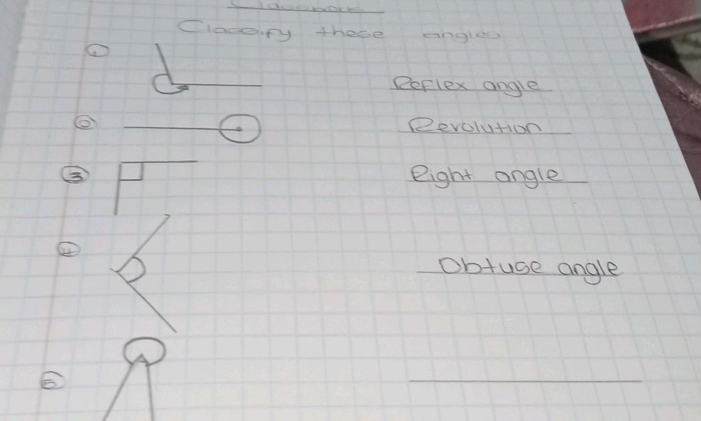 Classify these angles 1. (Angle with a | StudyX